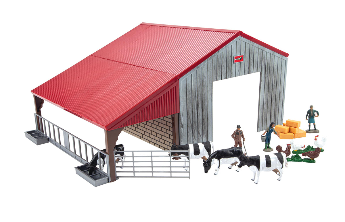 Britains Farm Building Playset - Includes Building, Farming Family and ...